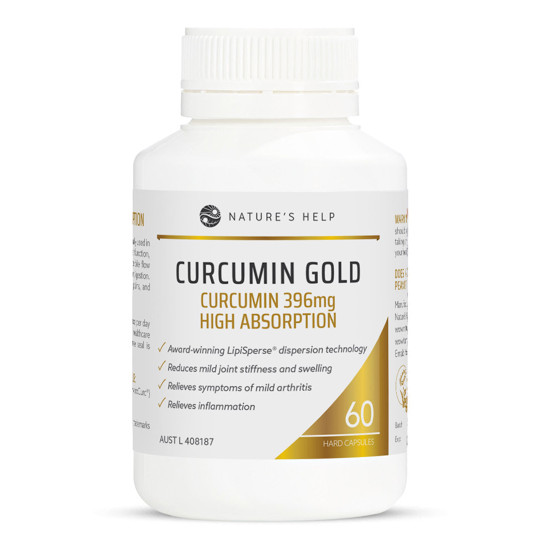 Potent Nature's Help Curcumin Gold 396mg - 60 Caps for Anti ...