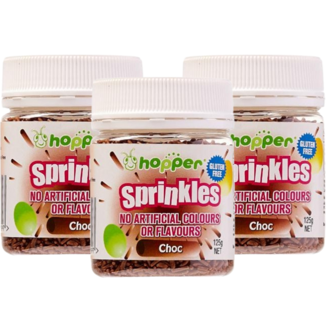 Hopper Sprinkles Chocolate 125g 3 Pack - Health & Eco