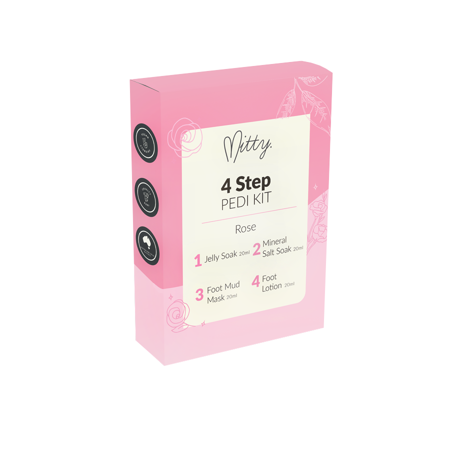 Mitty Nails 4 Step Pedi Kit - Rose - Health & Eco