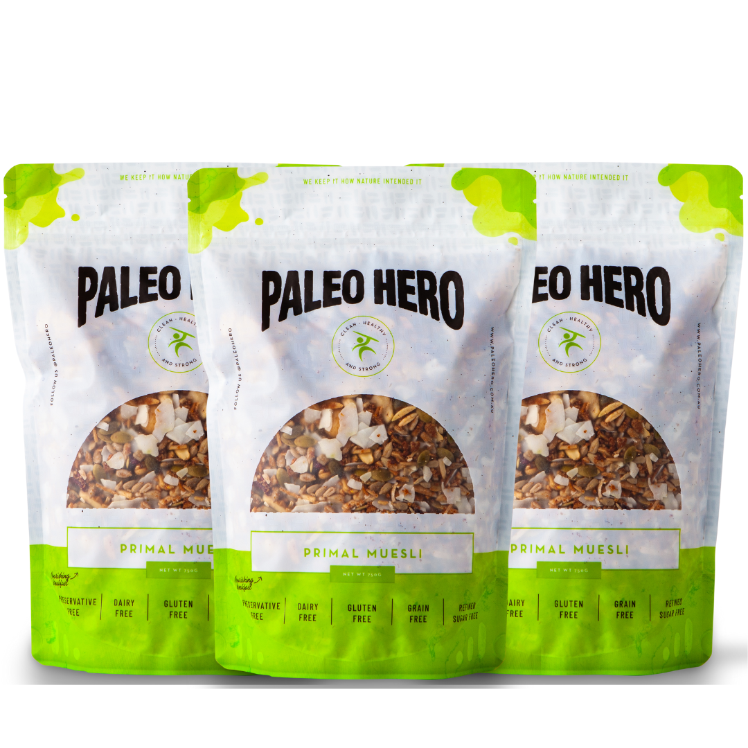 Delicious Paleo Hero Primal Muesli 750g (Box of 3) – Nutrient-Dense ...