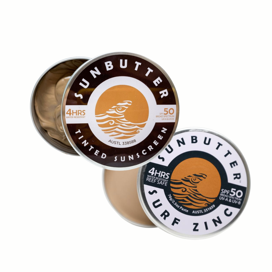 SunButter Tinted SPF50 Water Resistant Reef Safe Sunscreen + Surf Zinc ...